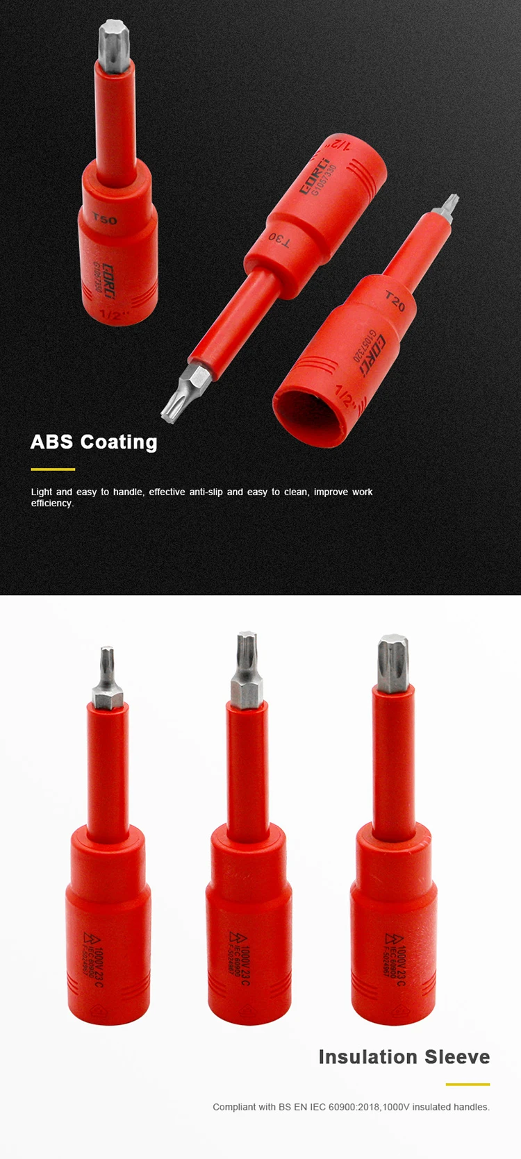 Santu 1000v Vde Gs Certificate Tool 1/2" Long Version Insulated Socket ...