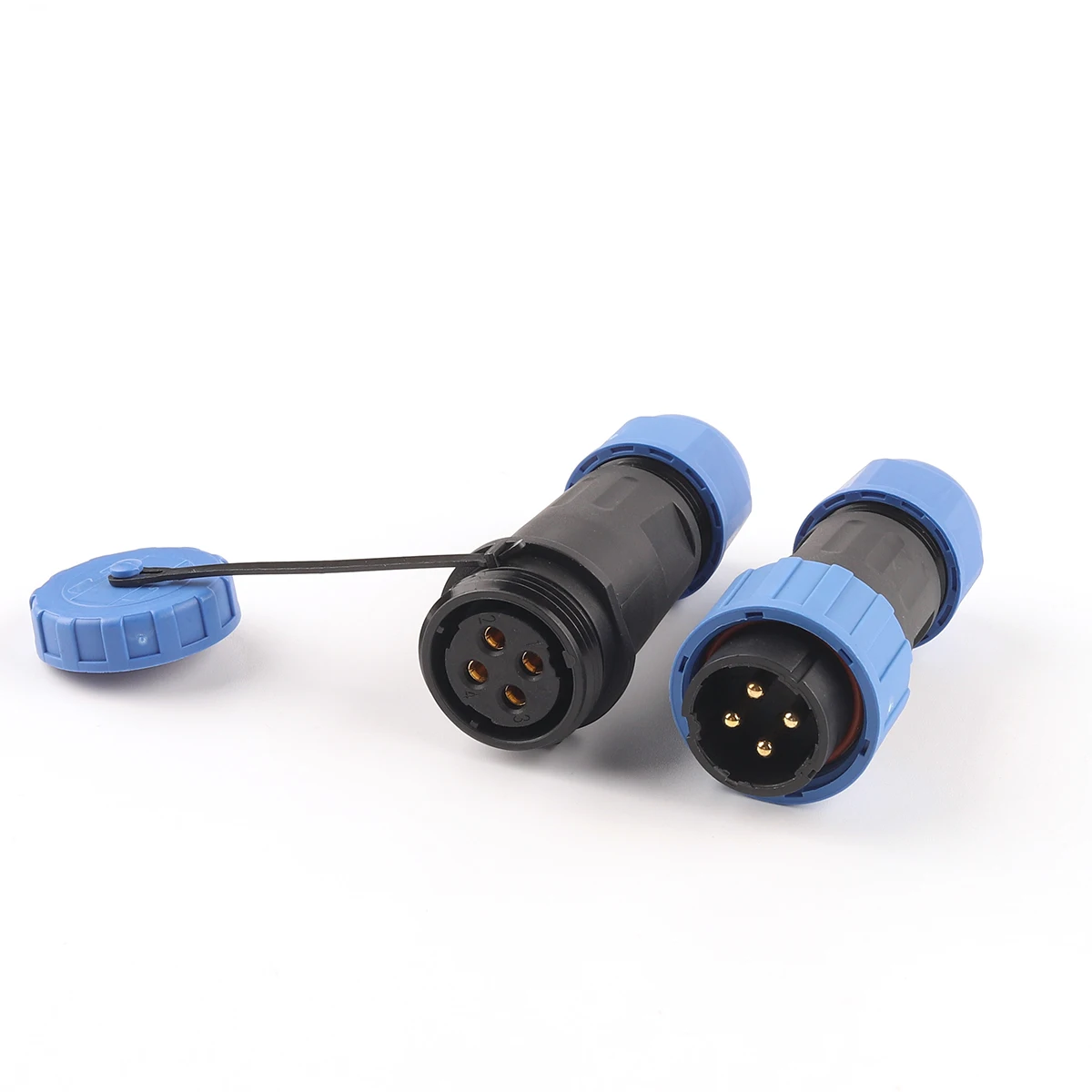 Lp20 Ip68 Docking Waterproof Connector Male Plug Female Socket 4 Pin ...