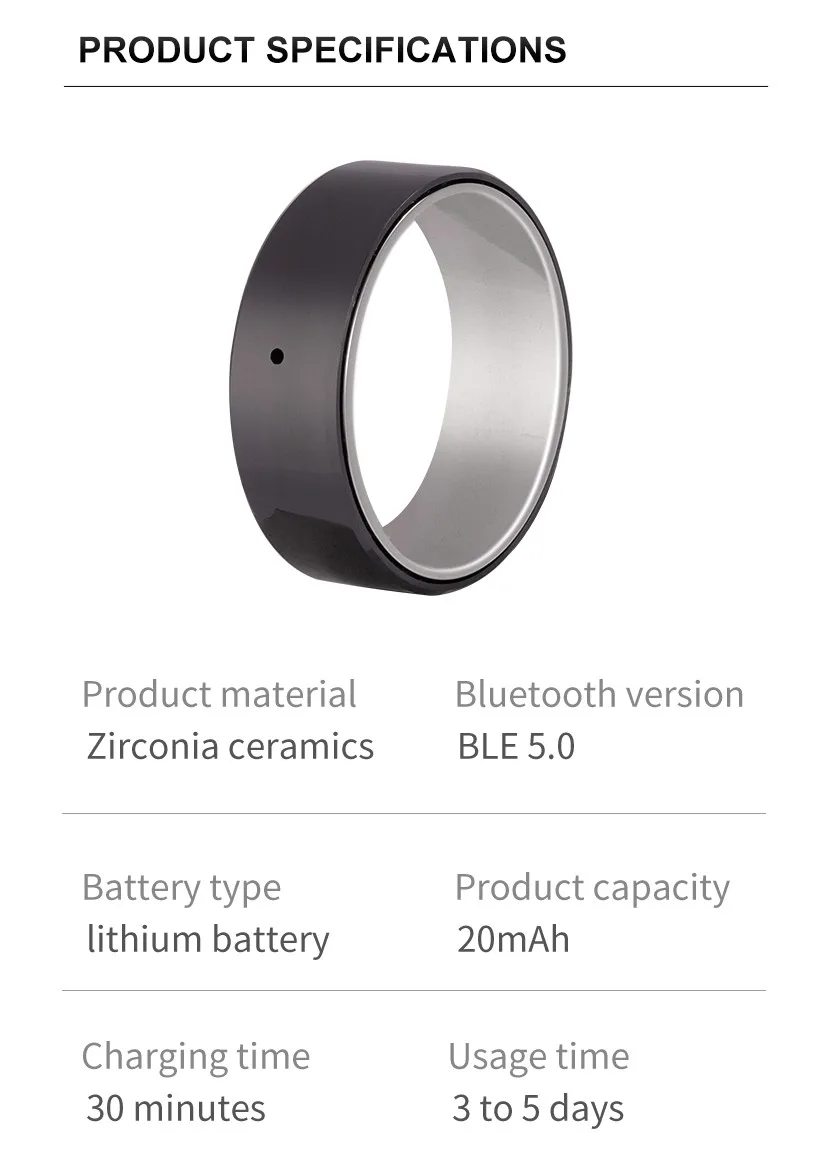 Smart Rings for Men Health Monitor Health Ring Blood Oxygen Heart Rate ...