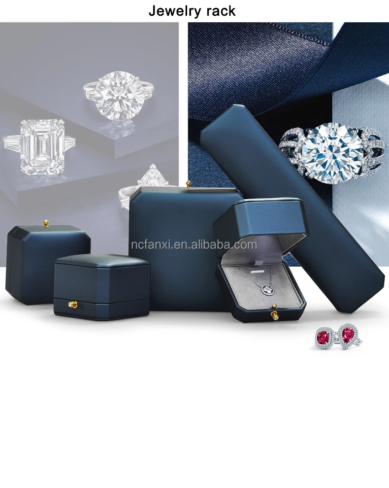 FANXI Led Jewellery Box Black Lacquer logo Silk Screen Luxury Led ...