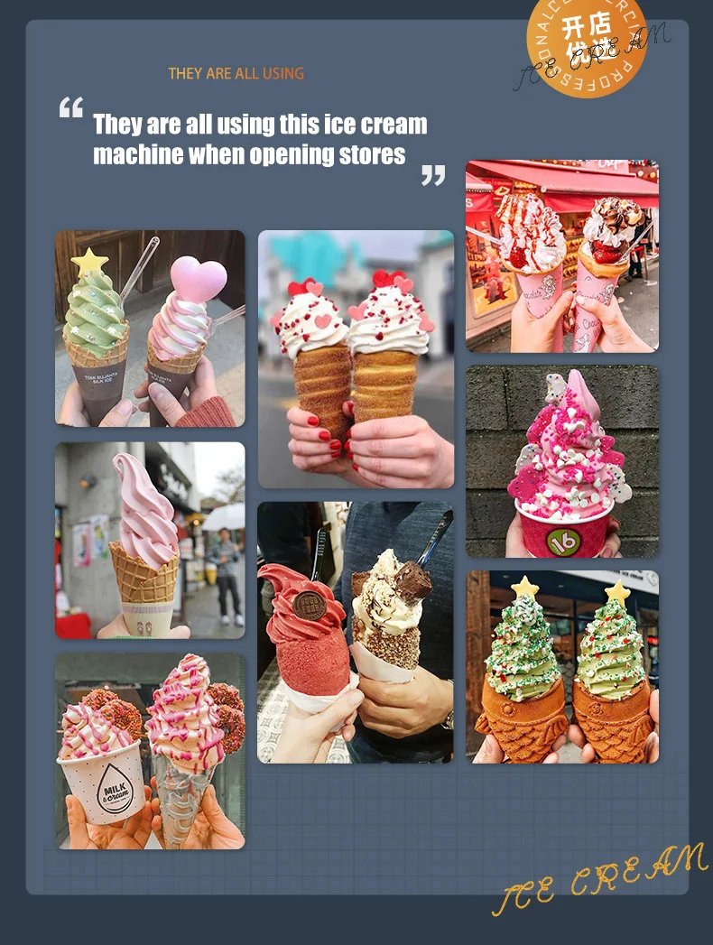 Factory Direct Sale Small Ice Cream Machine Soft Ice Cream Machine ...