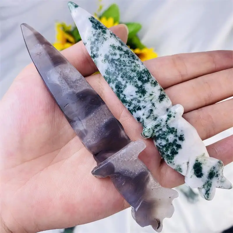 Wholesale Natural Crystal Dagger Ocean Jasper Bloodstone Sword Sodalite ...