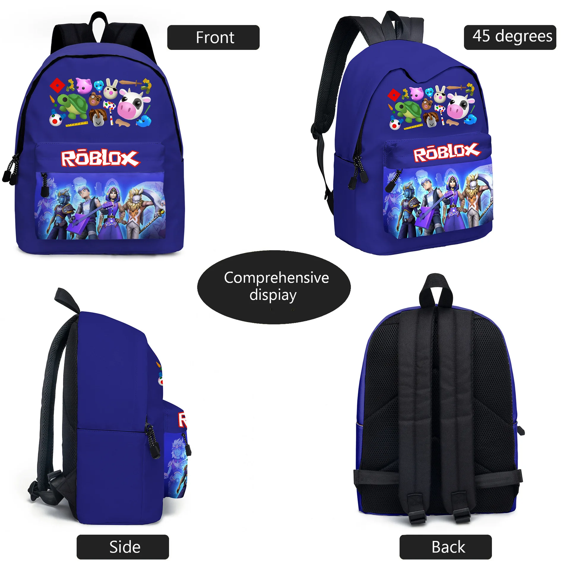 Roblox Backpack And Lunch Case,Spot New Cartoon Game Roblox Primary And ...