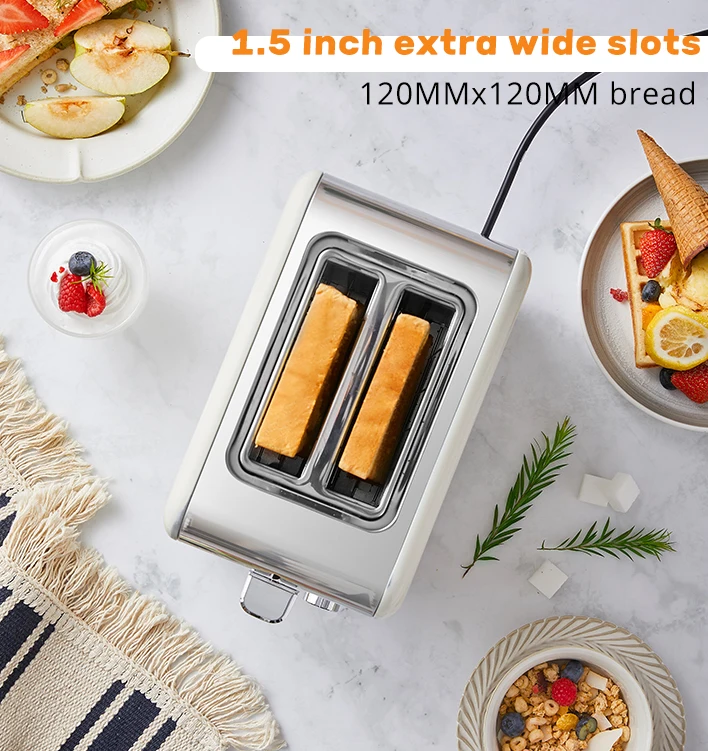 Modern 2 Slice Stainless Steel Toasters for Home & Commercial