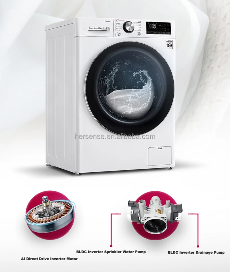 LG Automatic Washing Machine - 13KGS Front-Load Inverter Motor