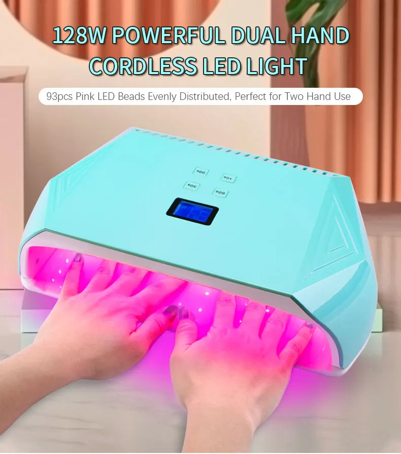 128w Rechargeable Nail Lamp X12 With 93 Led Beads - High Power,Eye ...
