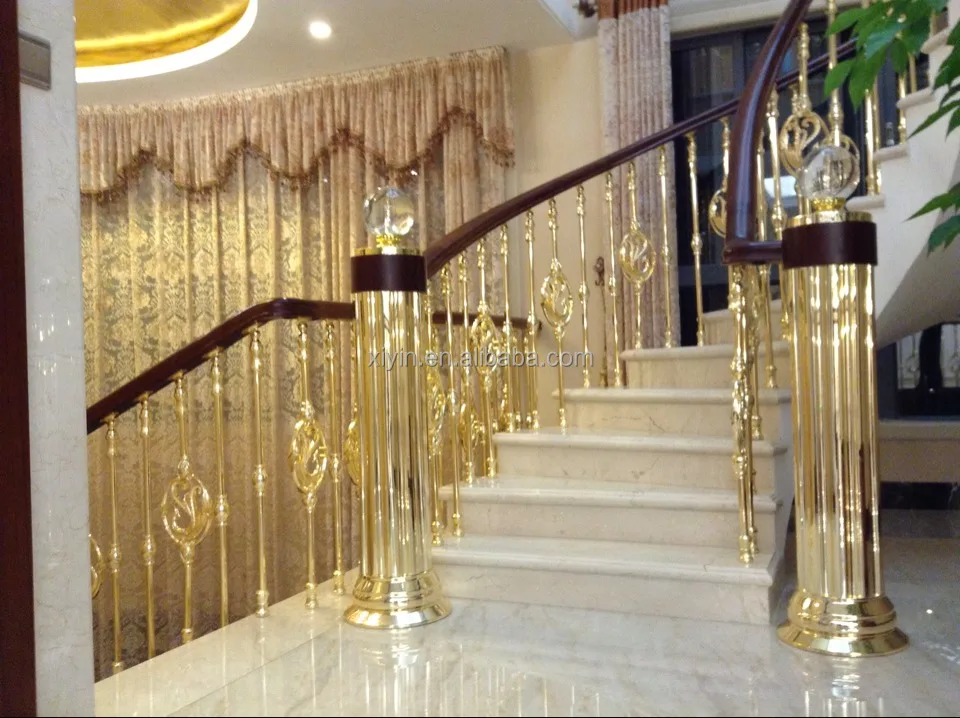 Luxurious Pure Copper Staircase Balustrade for Villa Use