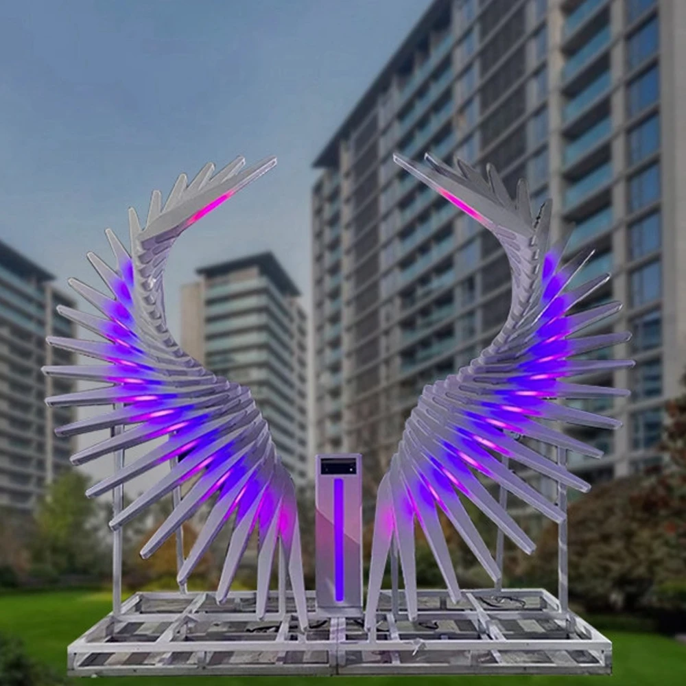 Giant Wholesale White Interactive Angel Wing Props Acrylic butterfly ...