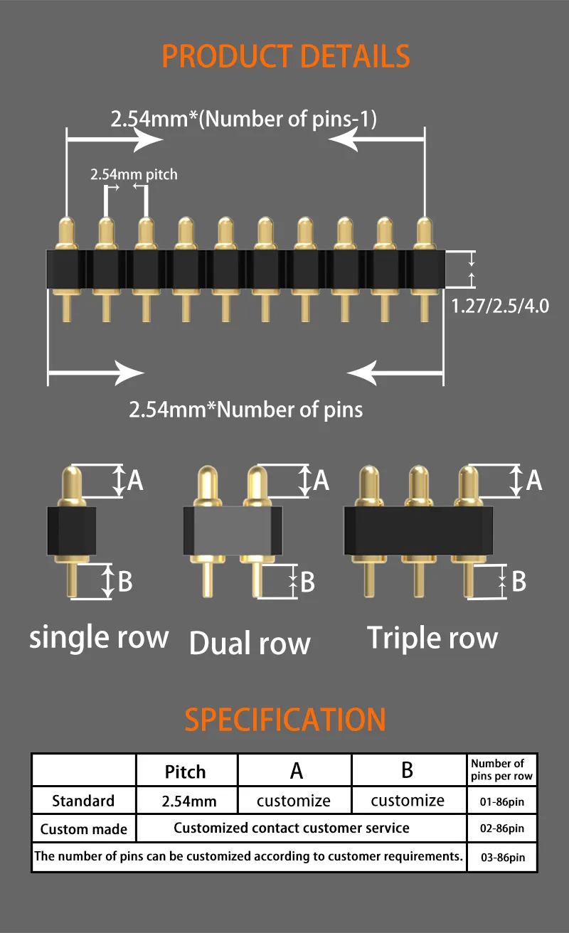 1.27mm Spring Loaded Pogo Pin Test Fixture Waterproof Raspberry Pi for ...