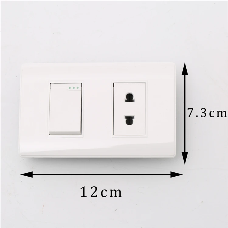 Plastic Shell Electrical Power Socket With Switch American Standard 2 ...