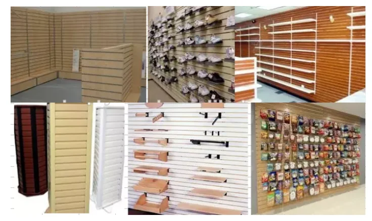Retail Store Display - Used MDF Slatwall Panel for Exhibitions