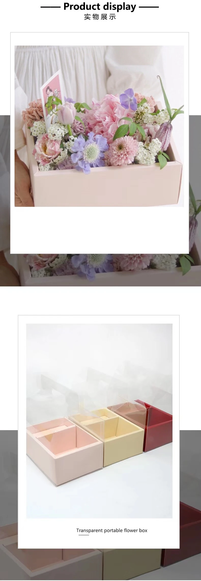 IMEE Transparent Flower Packing Cake Box - Perfect for Gifts