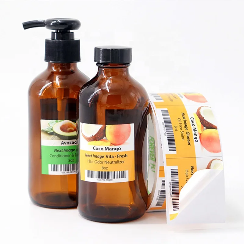 Waterproof Luxury Packaging Bottle Roll Labels for Food