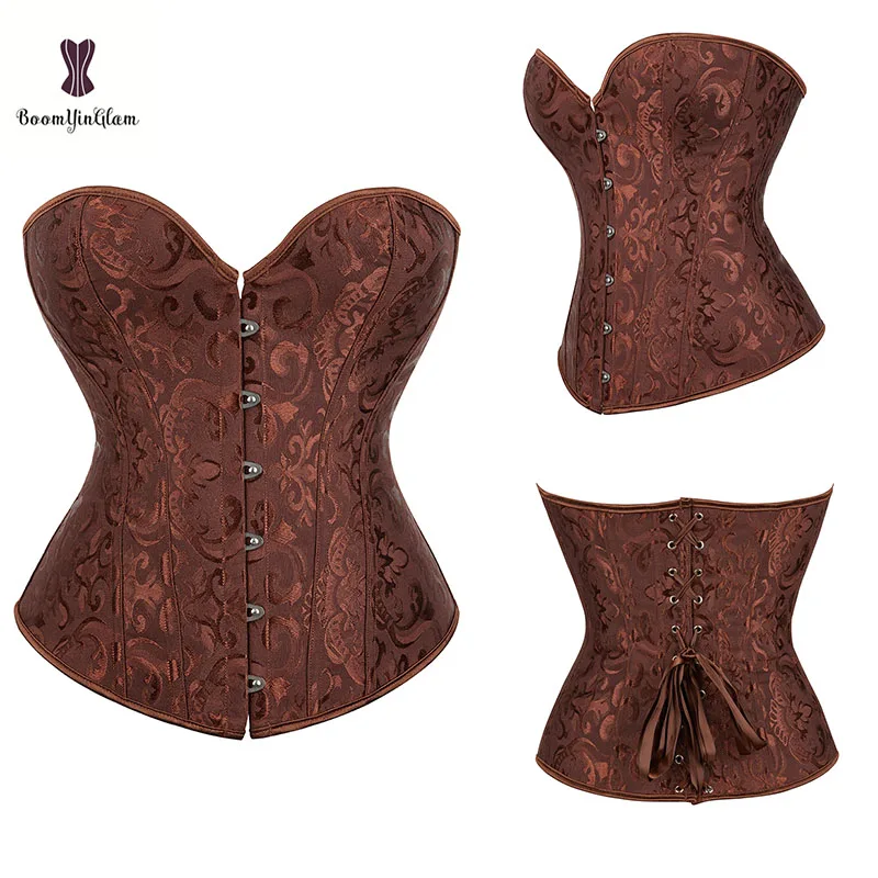 Corset Moldeador De Cuerpo Vintage Para Mujer,Jacquard Korsett,Sin ...