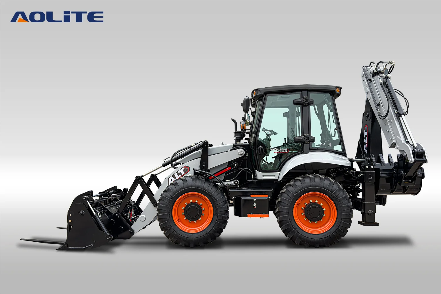Aolite 2.5 Ton Mini Backhoe Excavator Loader 4x4 Compact Tractor With ...