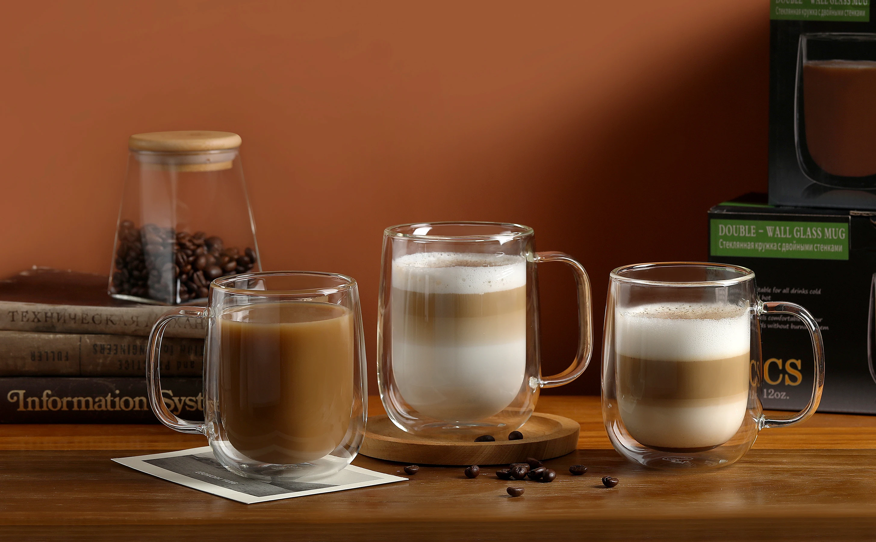 CnGlass Factory Direct Glass Coffee Mug High Quality Handmade Double ...