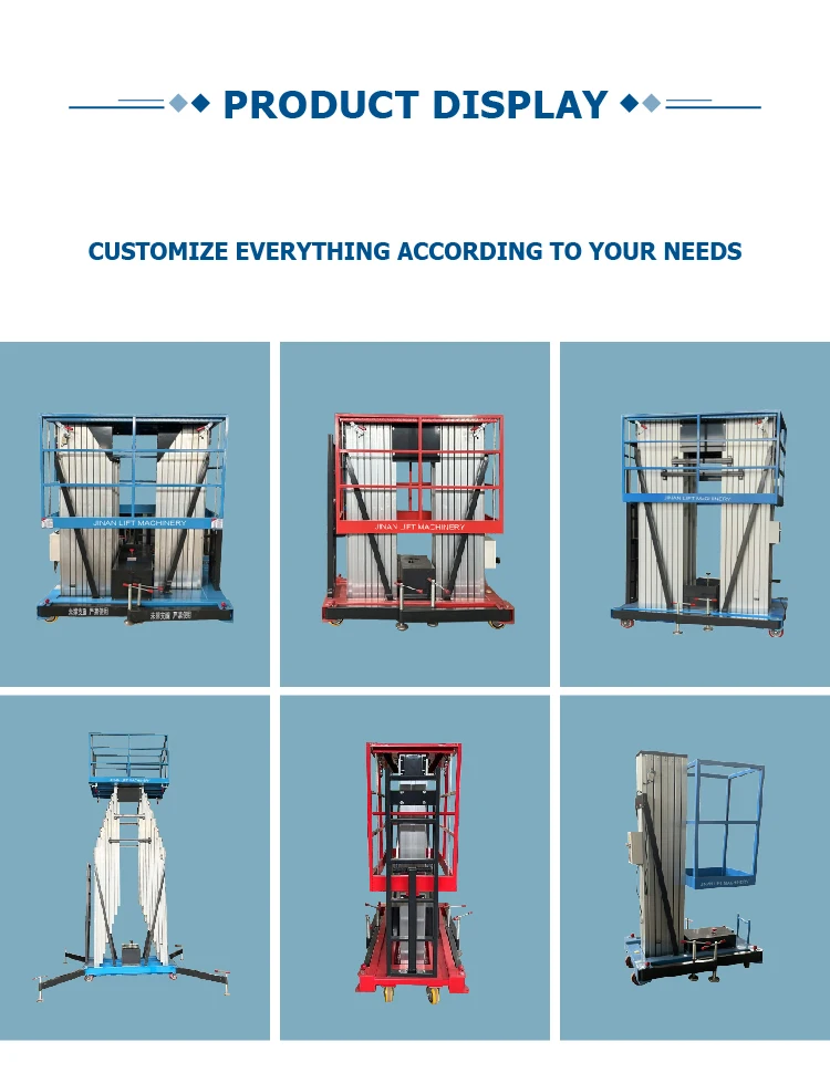 Electric Hydraulic Lift Platform Ladder 220v Aluminum Alloy Man Lift 6m ...