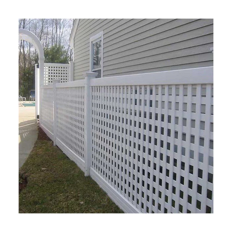 Decorative Square Lattice Vinyl Fence Pvc Lattice Garden Fence Plastic ...