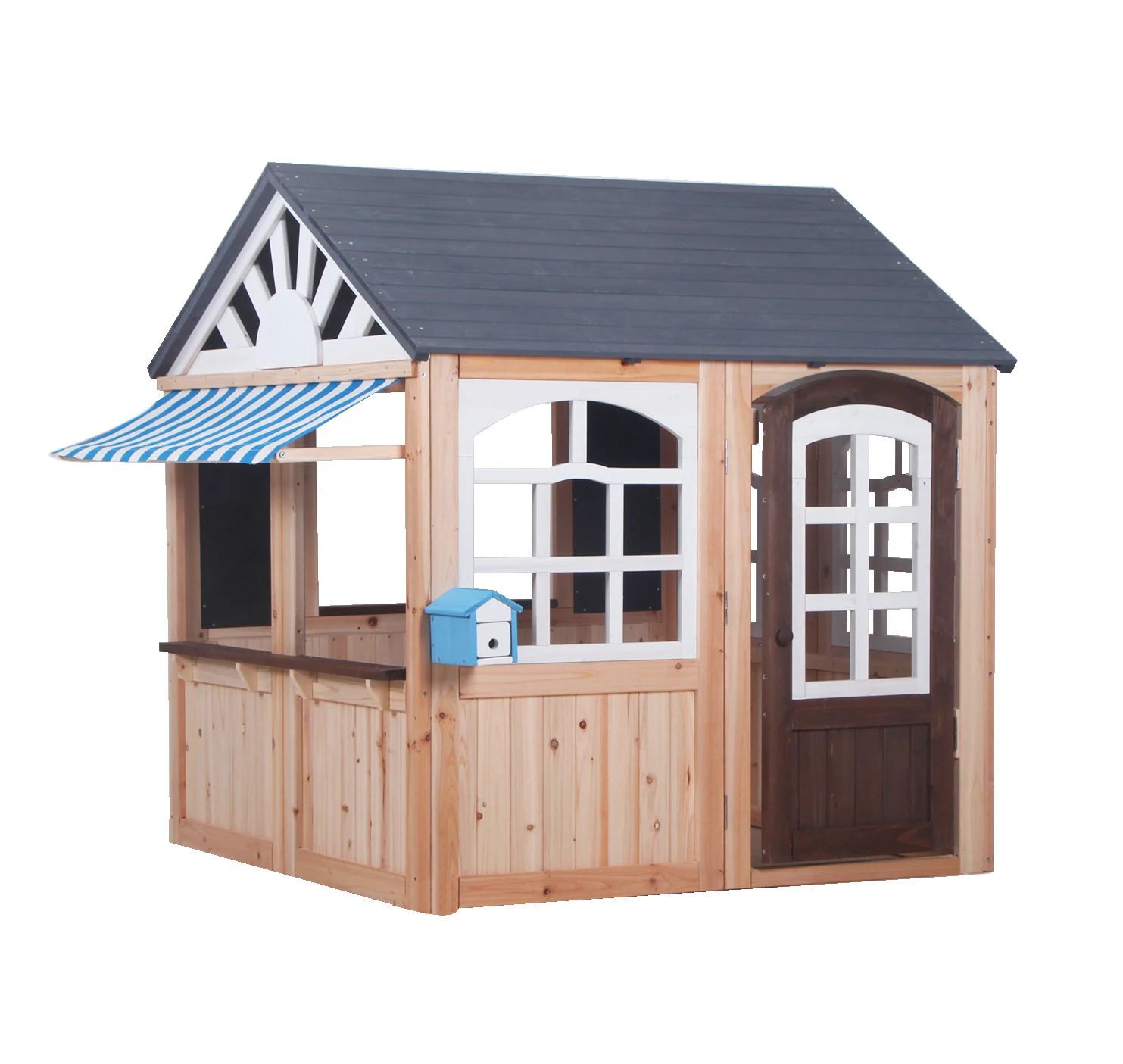 Outdoor Play House Wood Playground Children Playhouses Wooden Kids ...