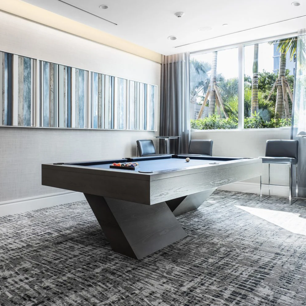 Home Indoor Sports Billiard Pool Table Modern Black Eight Or Nine Ball ...