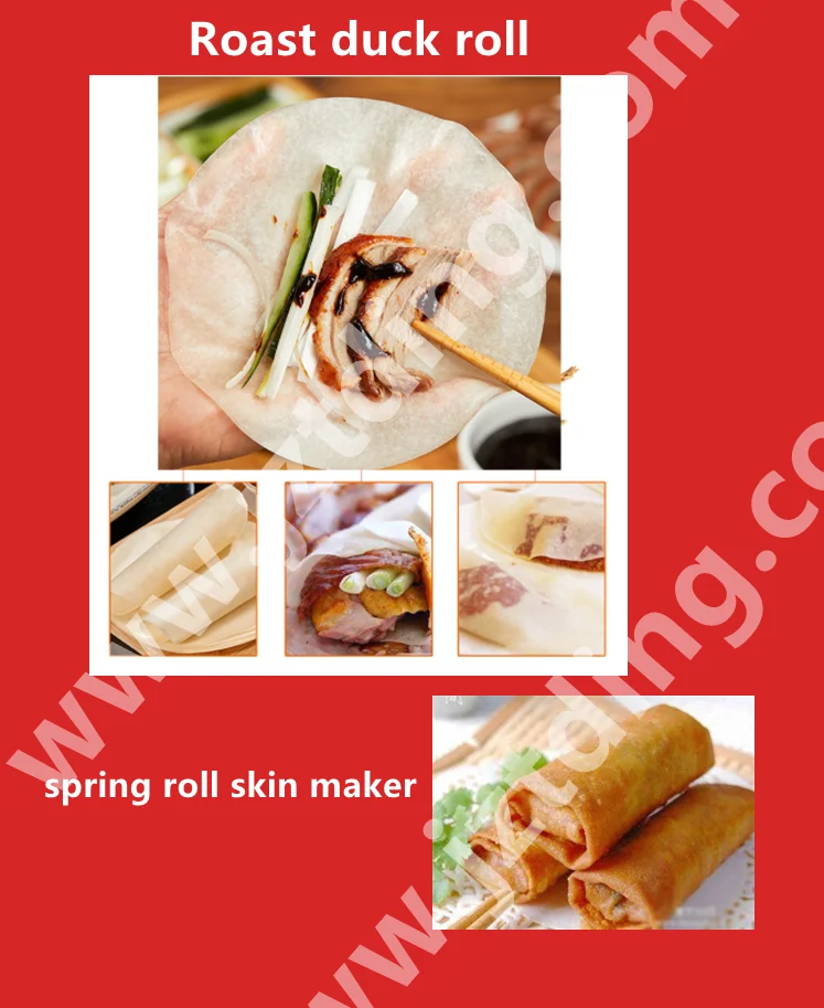 Automatic Spring Roll Machine Skin Popiah Lumpia Wrapper Machine Injera ...