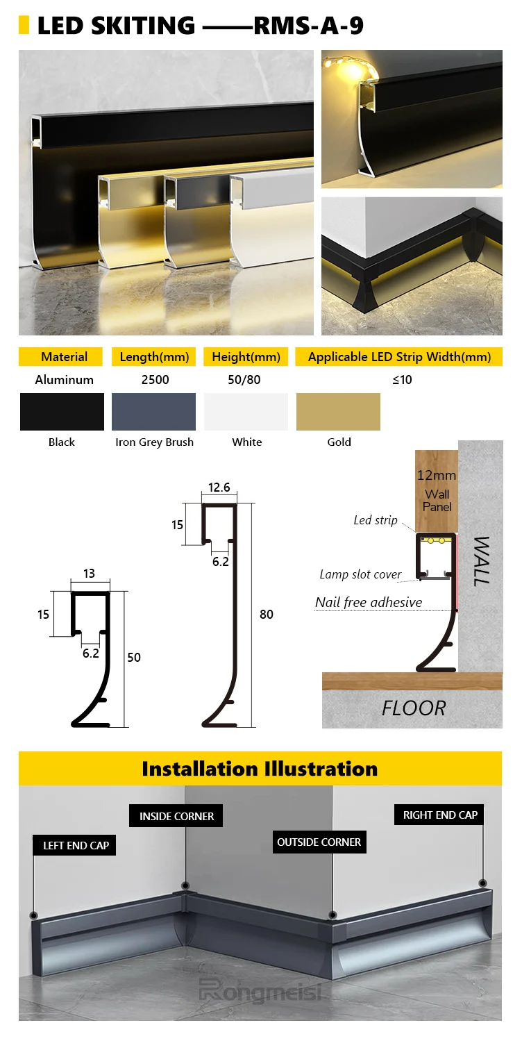 Led Skirting Board Aluminum Skirting Led Profile Led Skirting Base ...