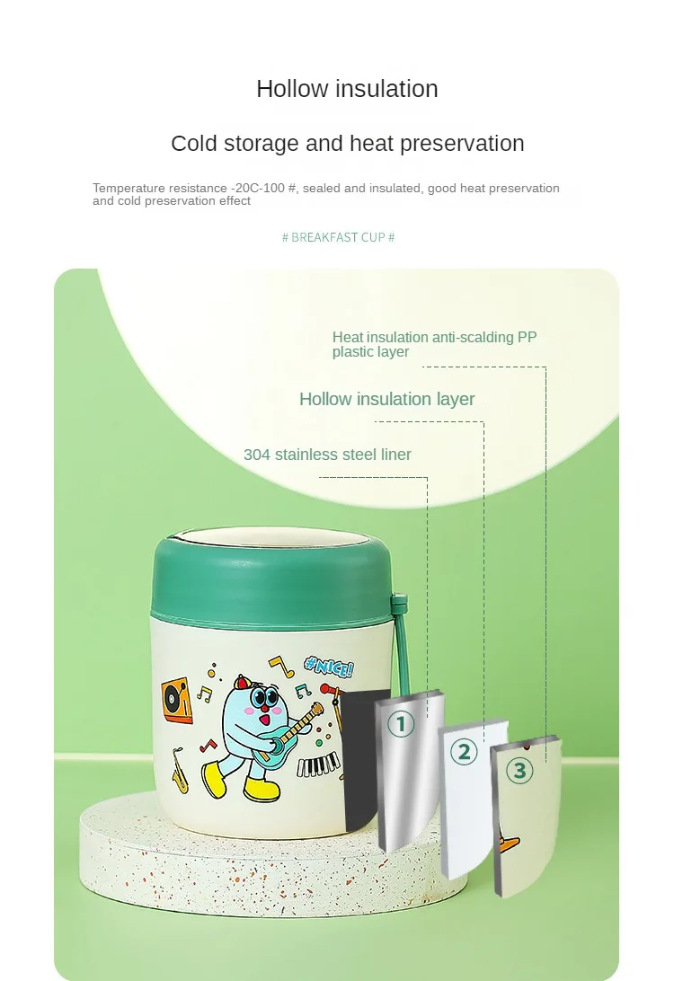 Cute Custom Food Warmer Insulated Flask Vacuum School Stainless Steel ...