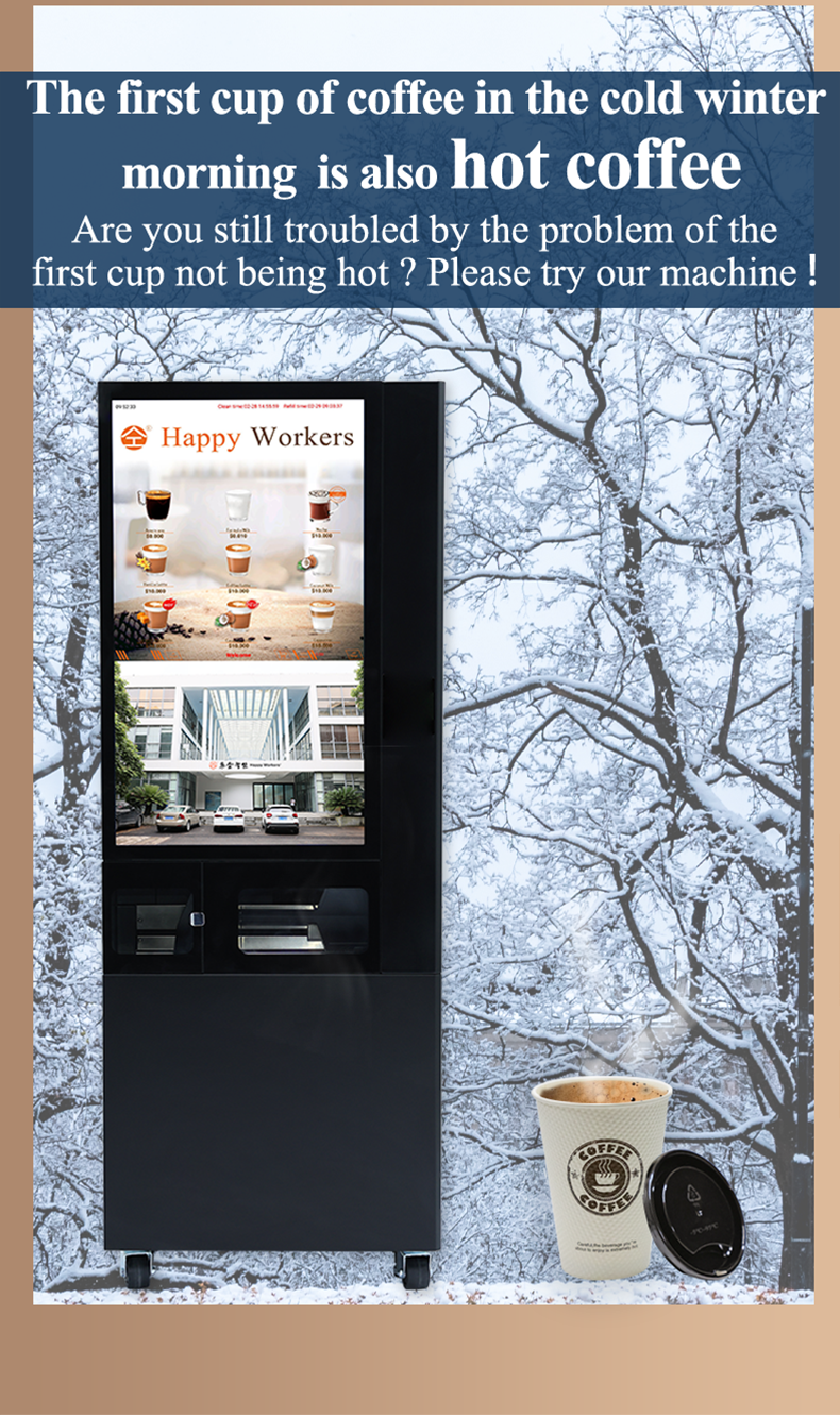 Iced Coffee Vending Machine with Card Payment & Self-service