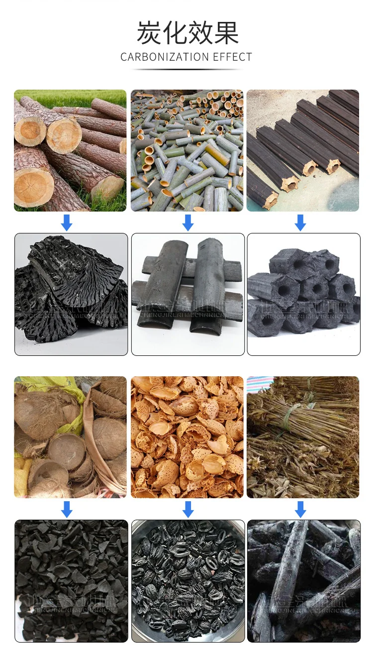 Smokeless Rotary Carbonization Furnace - Efficient Charcoal Making