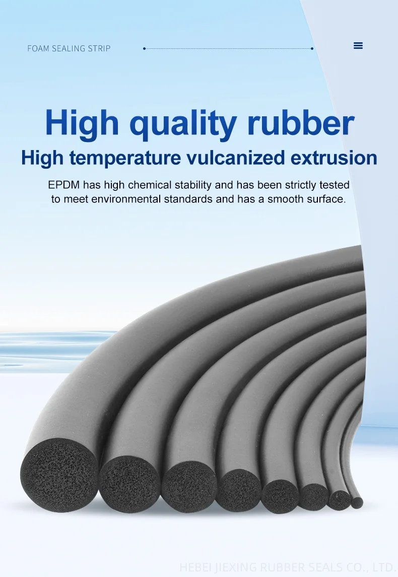 Sponge Rubber Cord Wear Resistance Sponge Strip High Temperature ...