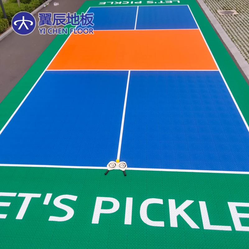 Outdoor and Indoor Pickleball Court Floor Mat - Durable PP Interlocking ...