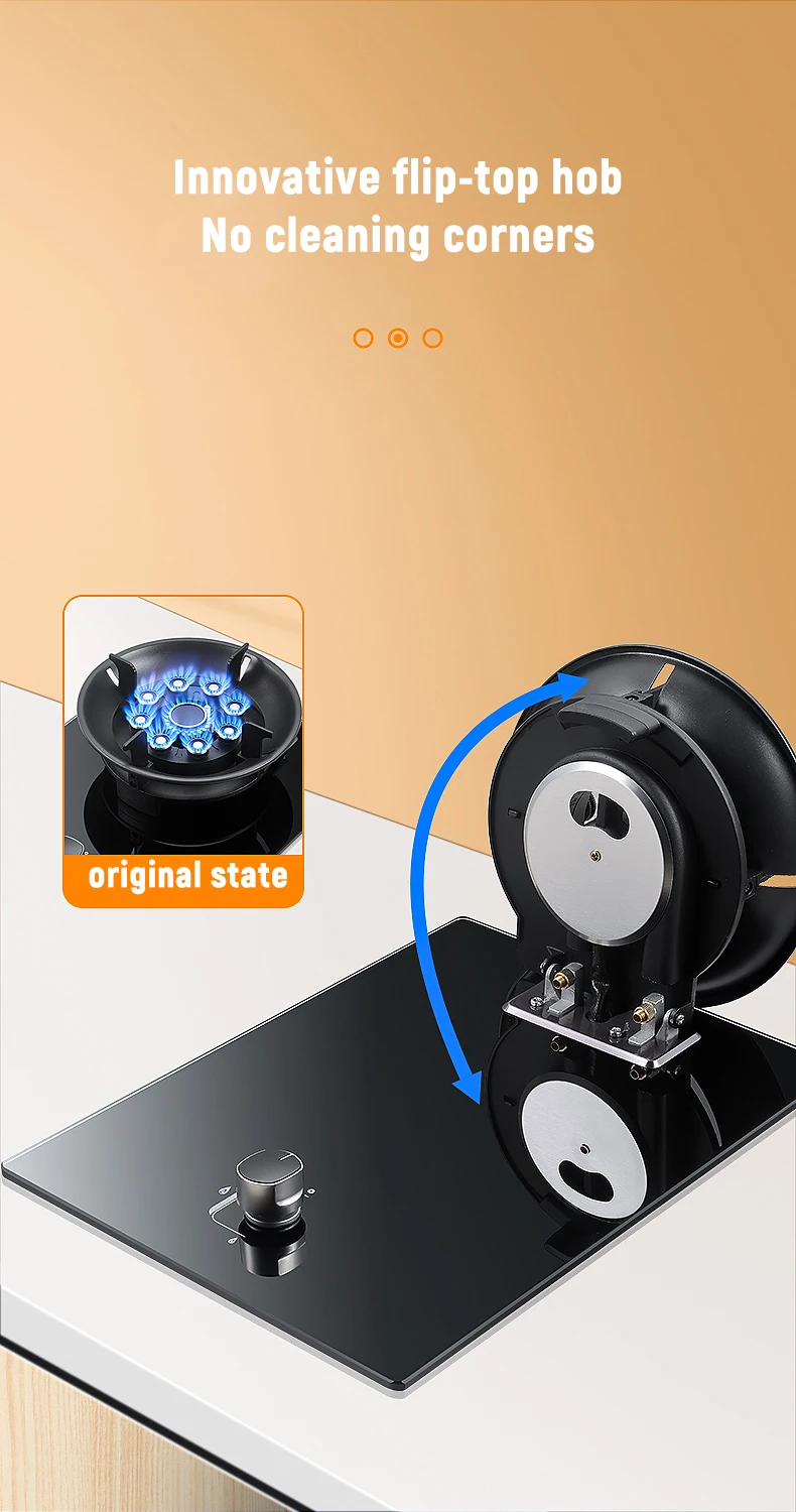 AUMAN Flip Top Gas Cooker LPG - Smart Portable Cooktop