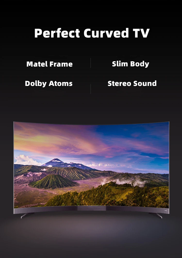 Curved Lcd Monitor Screen 4k Led Wifi Tv 65 70'' Inch Smart Tv Android ...