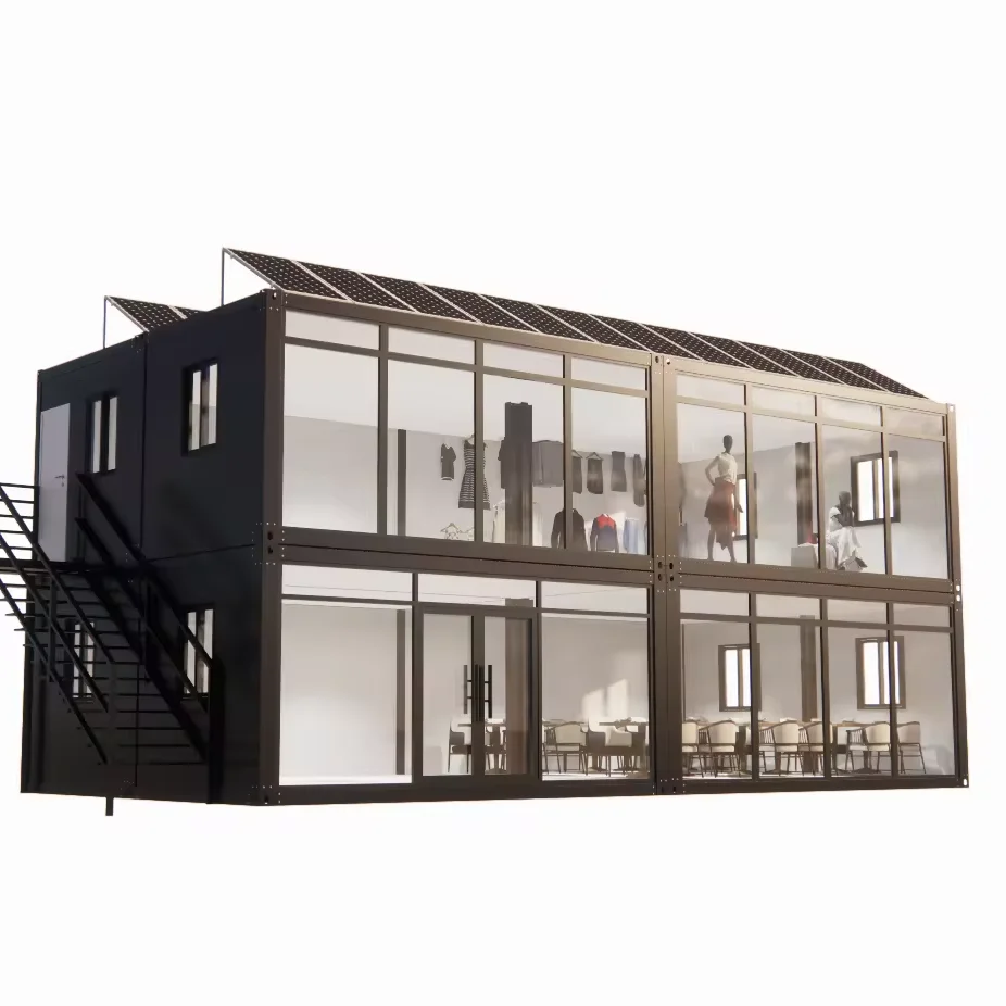 luxury 20ft 40ft prefab modular shipping container retail store ...
