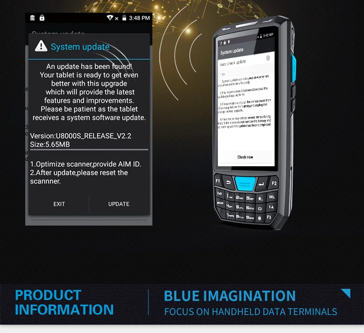 Caribe Pl-60lp 6 Inch Handheld Pda Printer Smart Data Terminal Wireless ...