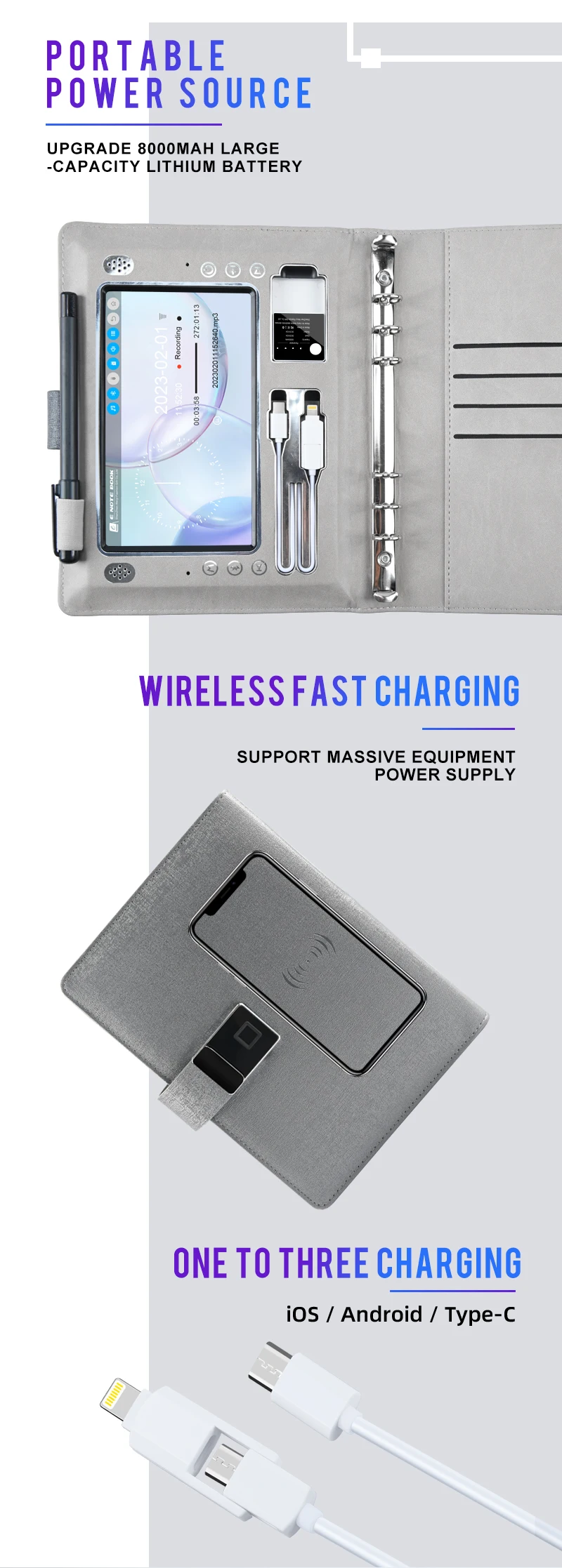 Wifi Smart Pen Notebook Gift Set Diary Wireless Notebook Powerbank ...