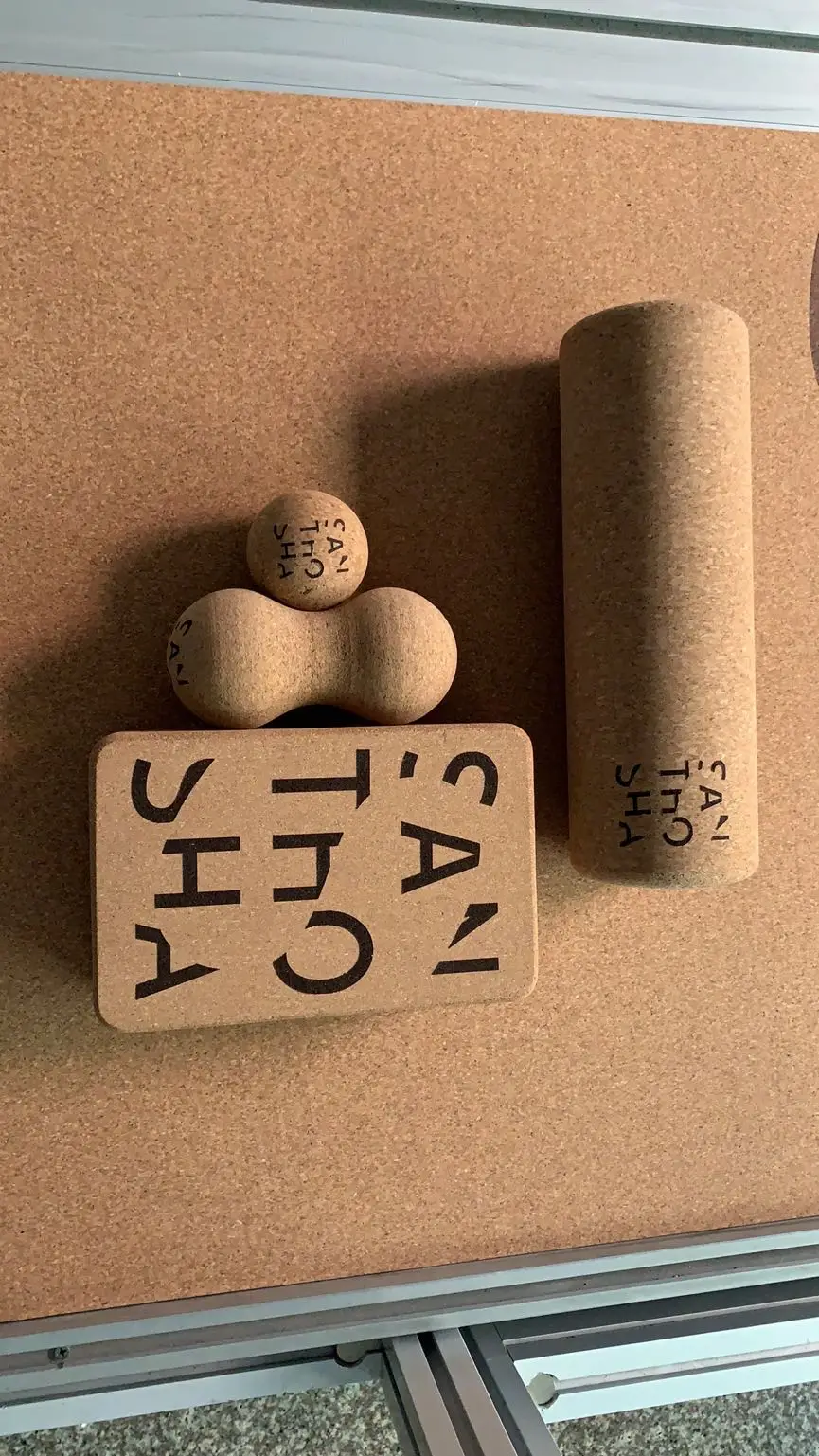 Private Label Eco Friendly High Density Custom Logo Cork Block Yoga ...