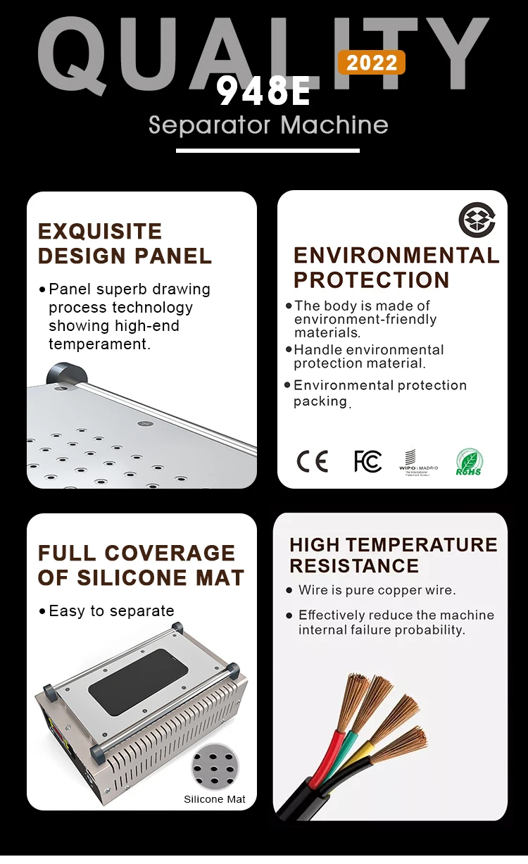 Baku Newly Product Vacuum Lcd Separating Machine Bk-948e High Quality Excellent Price - Buy Lcd ...