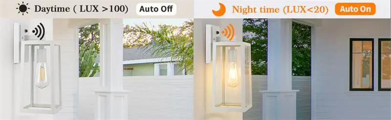 E26 Photocell Sensor Porch Waterproof Outdoor Light Fixtures Wall Mount ...