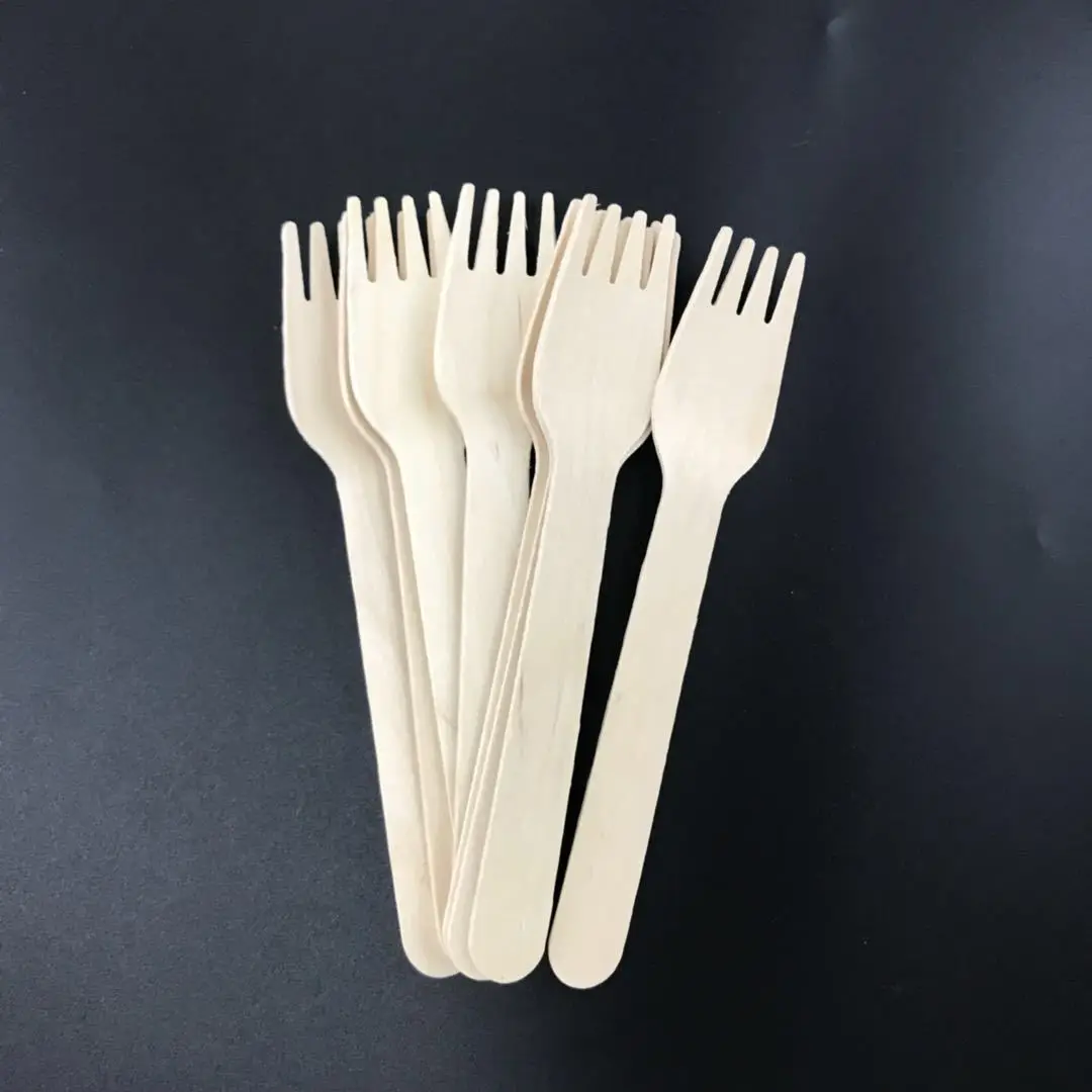 Individual Packing Strong Disposable Wooden Cutlery Set Knife Fork ...
