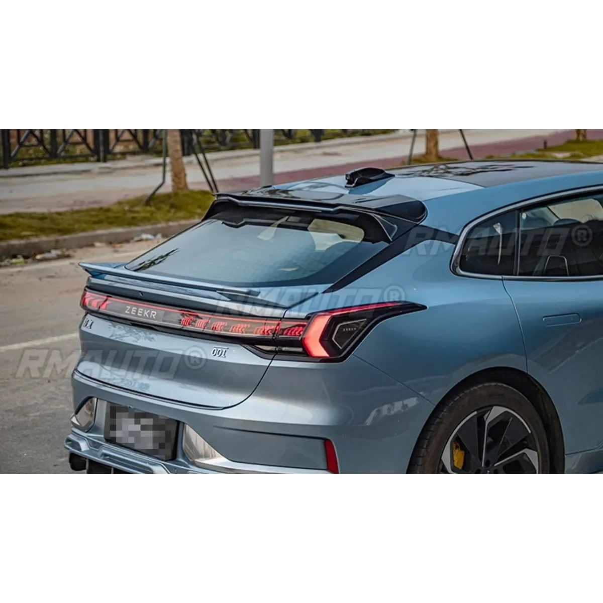 001 Body Kit Rear Roof Spoiler Glossy Black Sport Style Rear Wing Rear ...