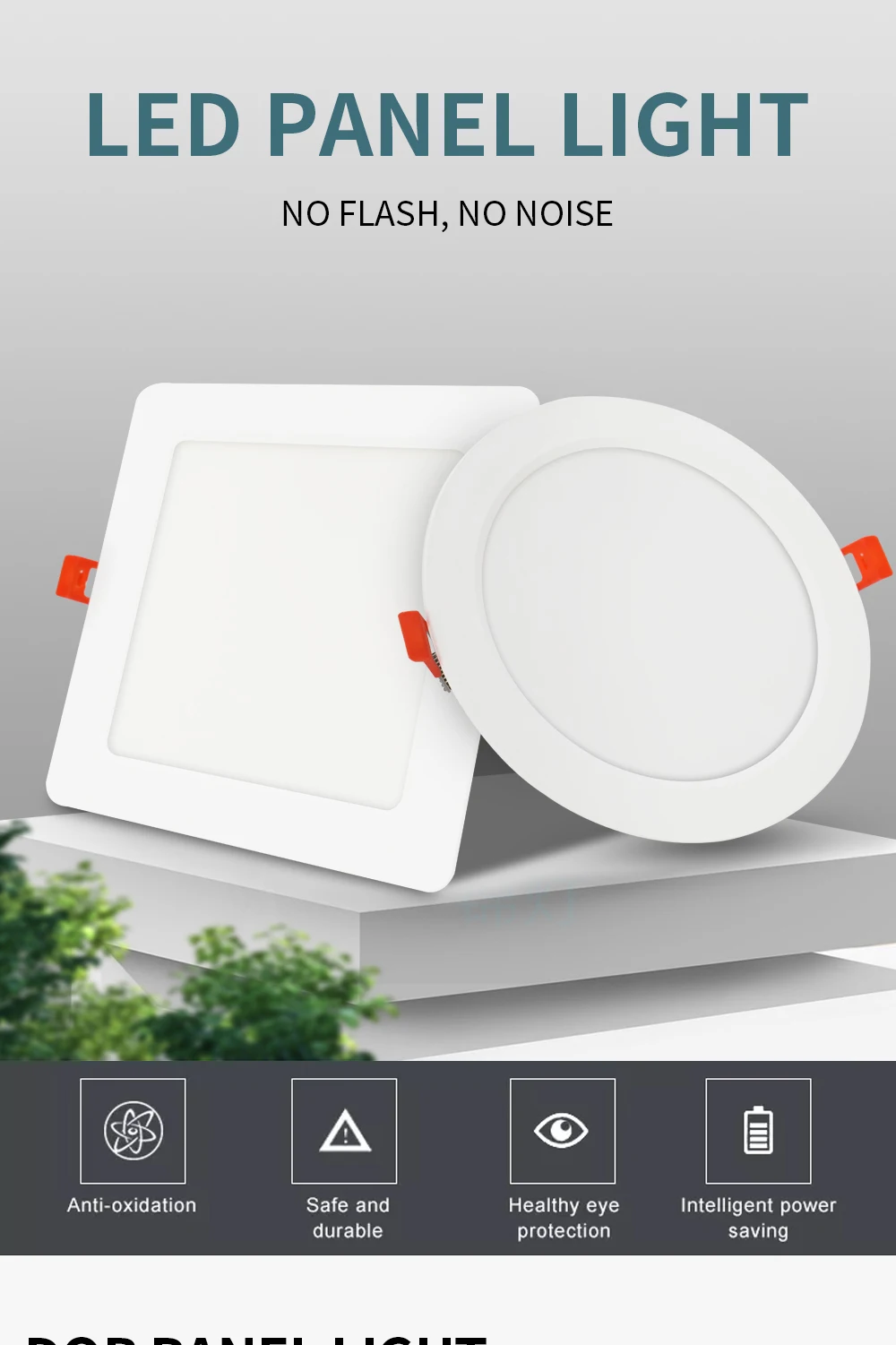 Indoor Panel Lighting Adjustable Recessed Mounted Frameless Round ...