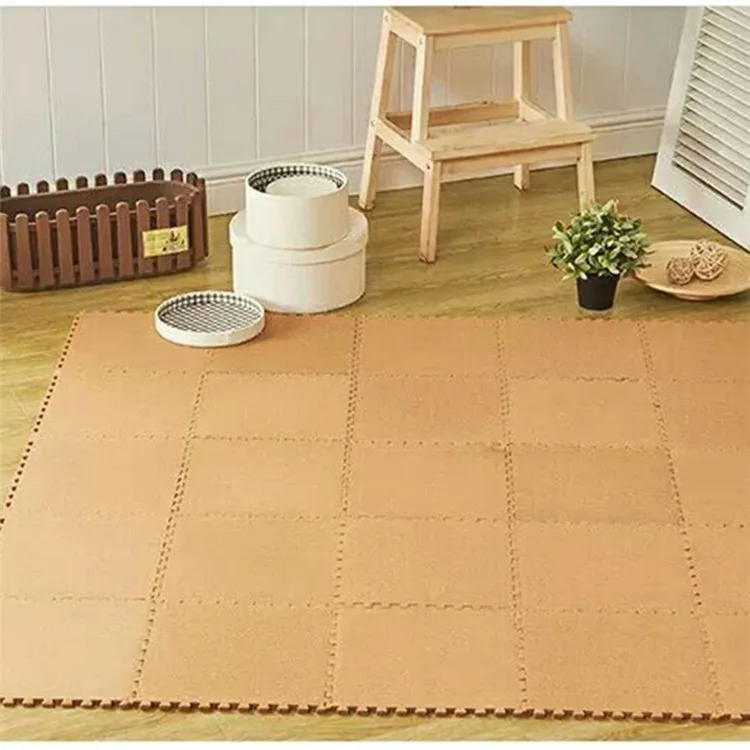 High Quality Eco-friendly Cork Interlocking Puzzle Foam Mat Natural ...