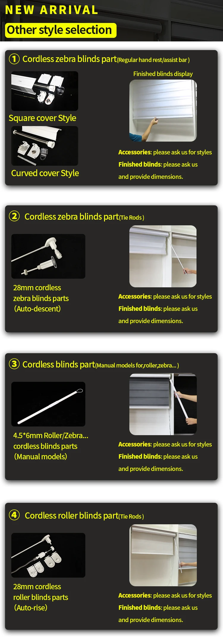 New Arrival Cordless Blinds Automatic Rise Cordless Spring Roller Blind ...