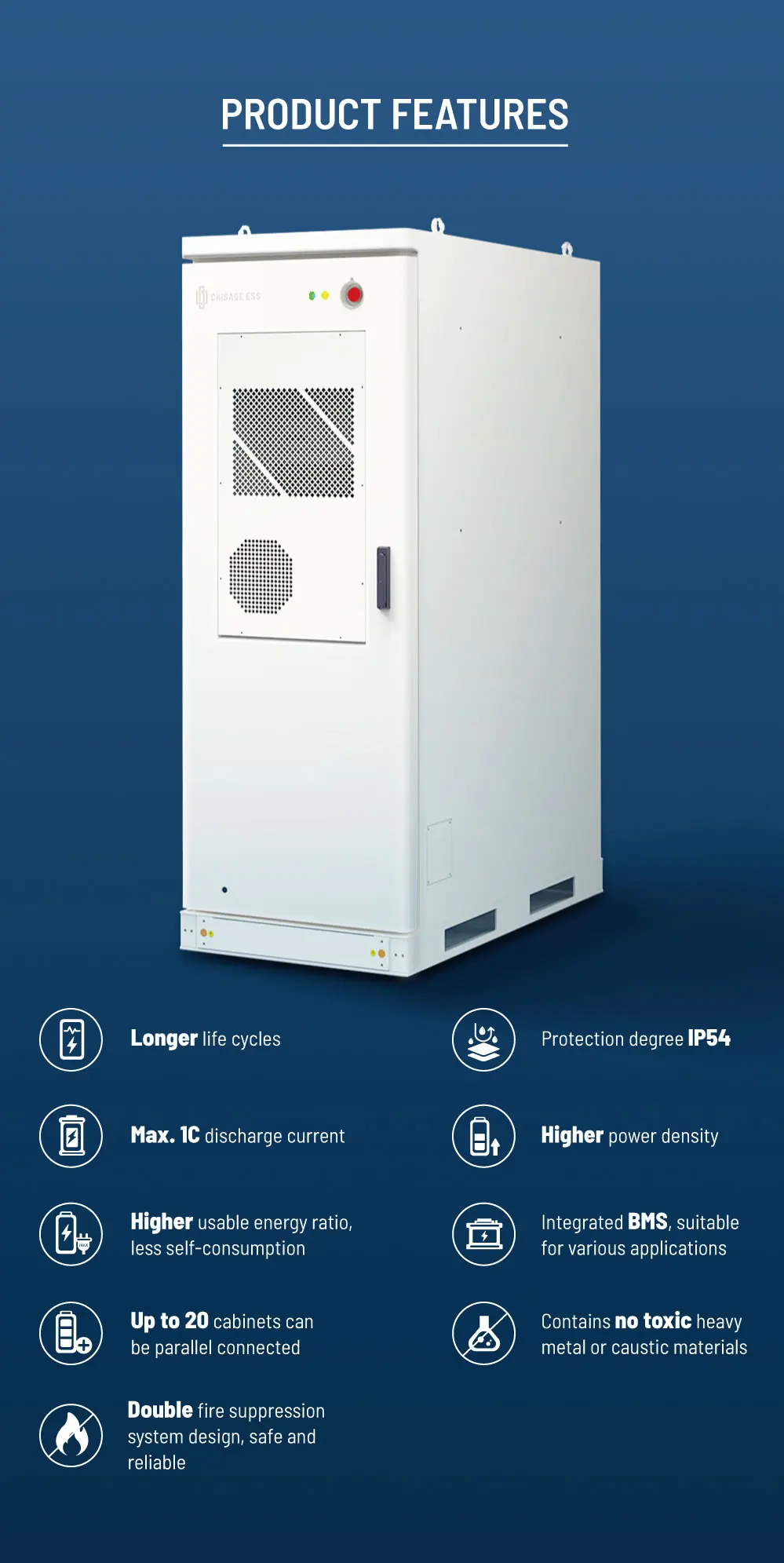 Bess Solar Battery Energy Storage System - 70kwh Capacity