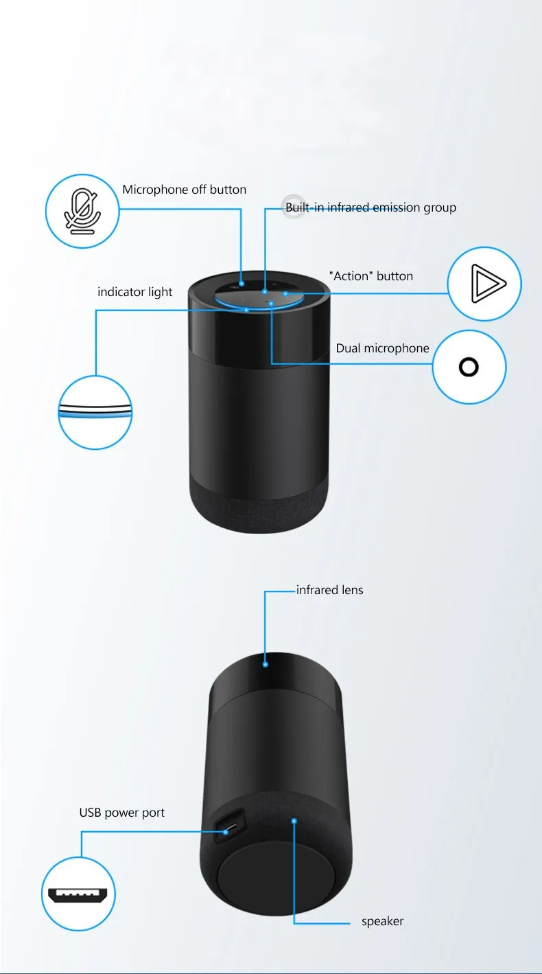 Tuya Smart Speaker - Mini, Portable, and Voice-controlled