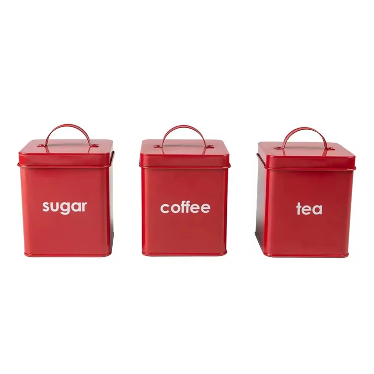 Modern Farmhouse Kitchen Set Of 3 Food Storage With Tight Sealed Lids ...