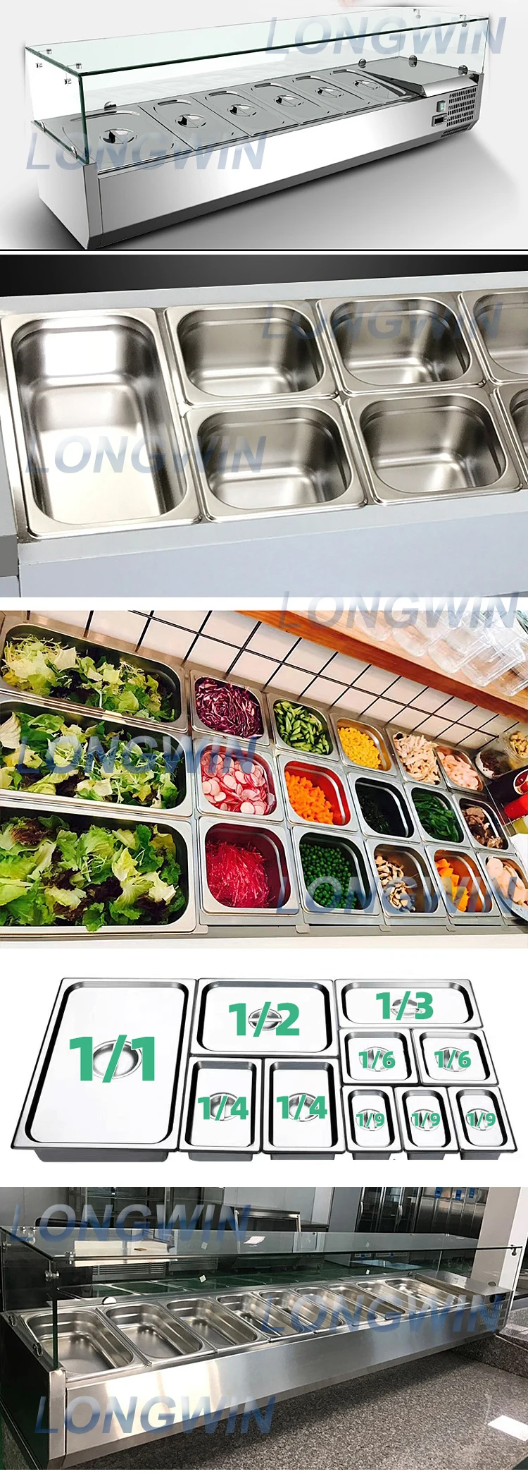 Supermarket Salad Equipment Display Showcase Refrigerators,Commercial ...