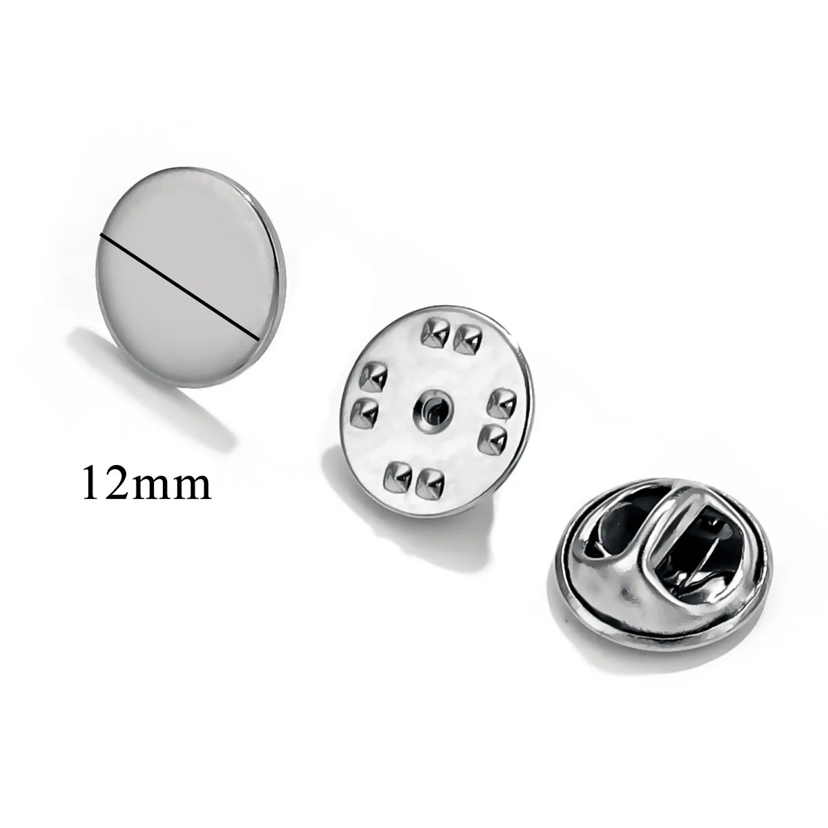 Alibaba.com: Stainless Steel DIY Brooch Base, Round Clasp Pin with ...