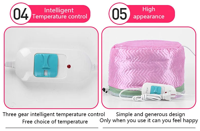 110-220V Hair Care Hat,Hair Steamer Deep Conditioning Heat Cap With 3 ...